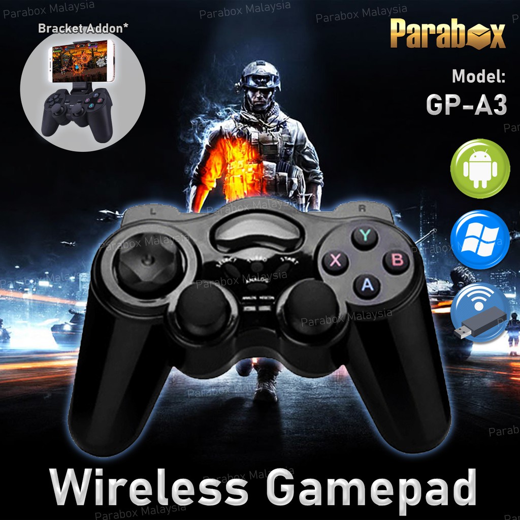 GP-A3 Wireless Gamepad USB 2.4GHz Game Controller Gaming Control Joystick | Shopee Malaysia