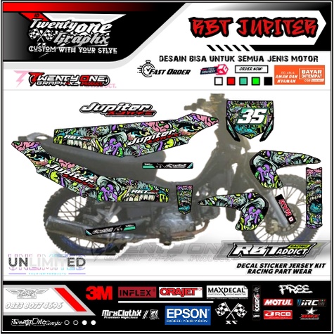 Rbt JUPITER Z Z Z1 OLD NEW KARK DECAL Sticker Duck TRAIL MODIF GTX ...