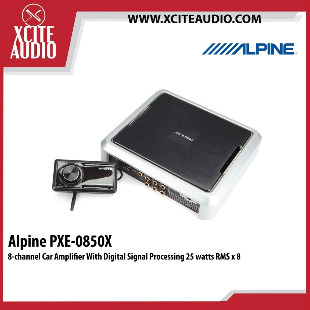 Alpine PXE-0850X 8-channel Car Amplifier 25 watts RMS x 8 with 12 ...