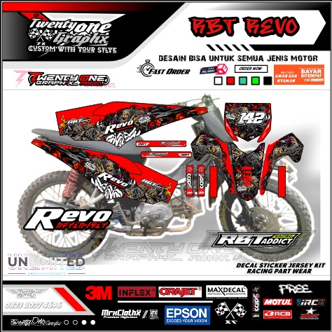 Decal Sticker RBT REVO Character ZOMBIE Duck TRAIL MODIF GTX TRABAS ...