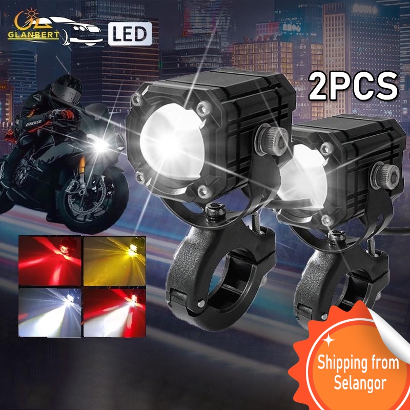2PCS Spot Lighting Car Driving Light Motorcycle Lights Motorcycle ...