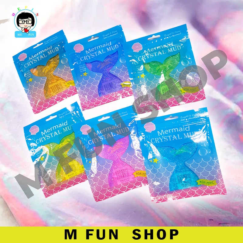 Colorful Packet Magic Mermaid Crystal Slime 120g / Lendir Kristal ...