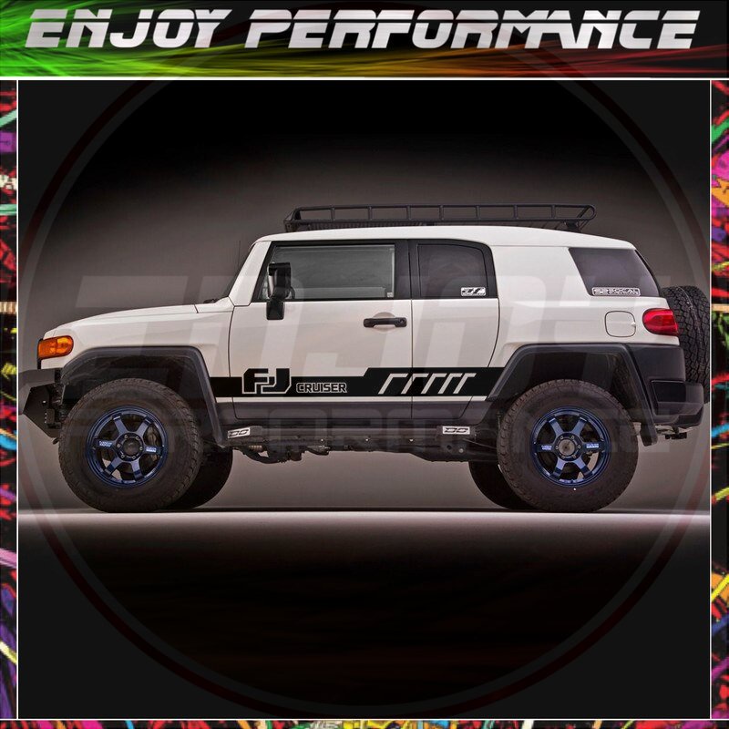 For Toyota FJ CRUISER Car Door Side Skirt Sticker Auto Body Decor Vinyl ...