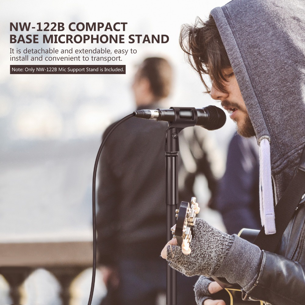 Microphone Stand Heavy Base Mic Stand Compact Base Microphone Floor ...