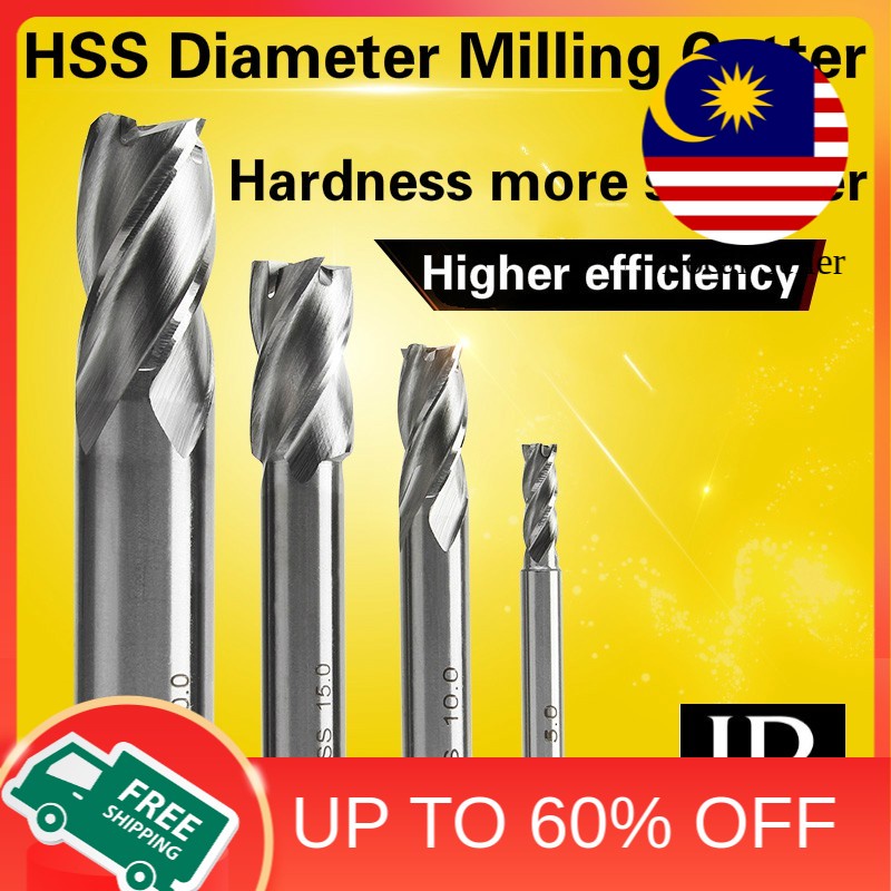 1pcs Carbide End Mill HSS 3mm-20mm Diameter Milling Cutter Bit Set CNC ...