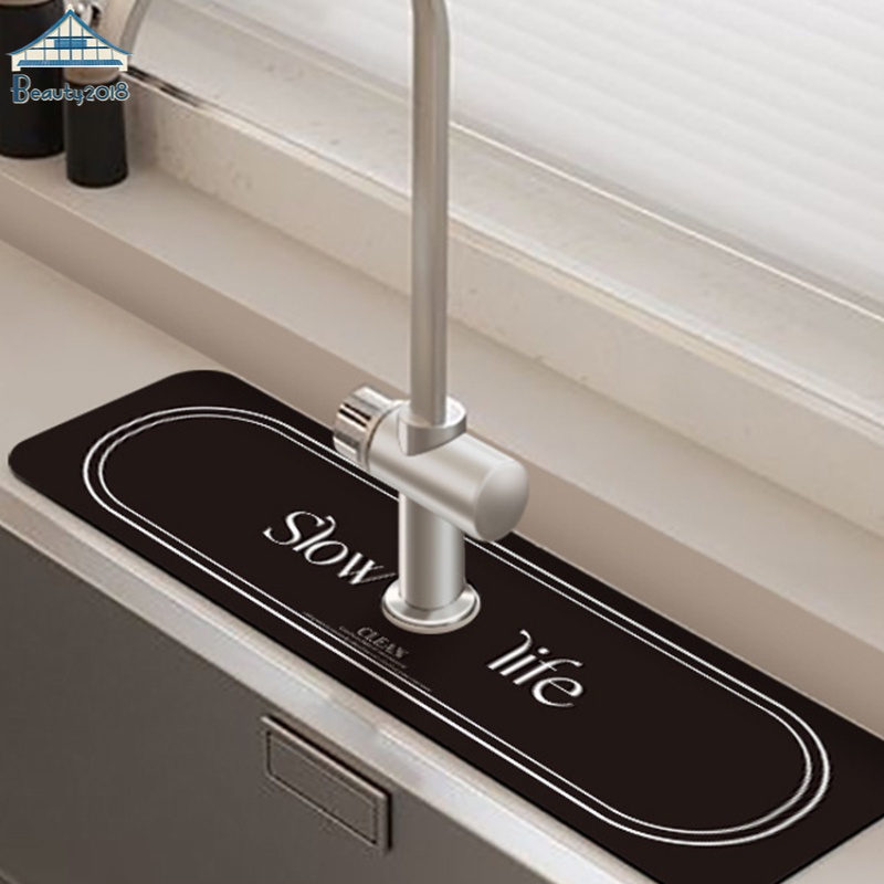 Simple Faucet Drain Pad Water Oil Absorption Drainage Pads Word Printed ...