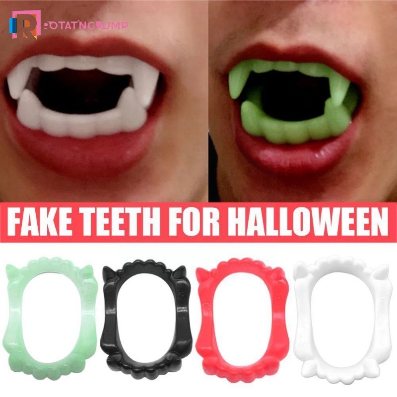All Saints' Day Supplies,Halloween Party props Vampire Fake Teeth Glow ...