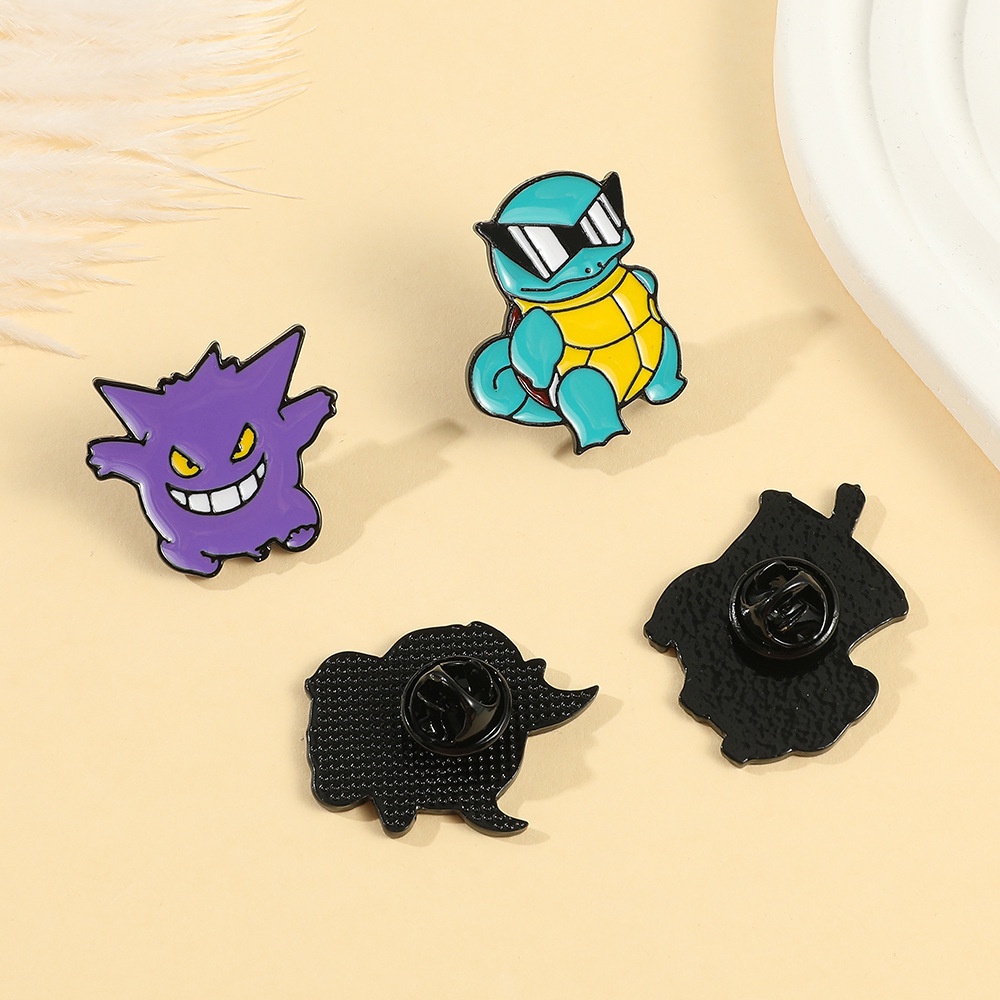 Pokemon Enamel Pins Cartoon Pocket Monster Gengar Pikachu Pin Anime ...
