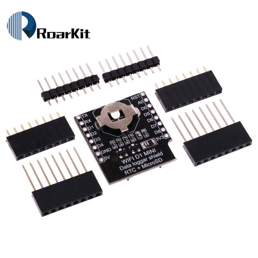 WeMos D1 Mini WiFi Board Card Slot Data Logger Shield RTC DS1307 Real Time Clock Module for ...