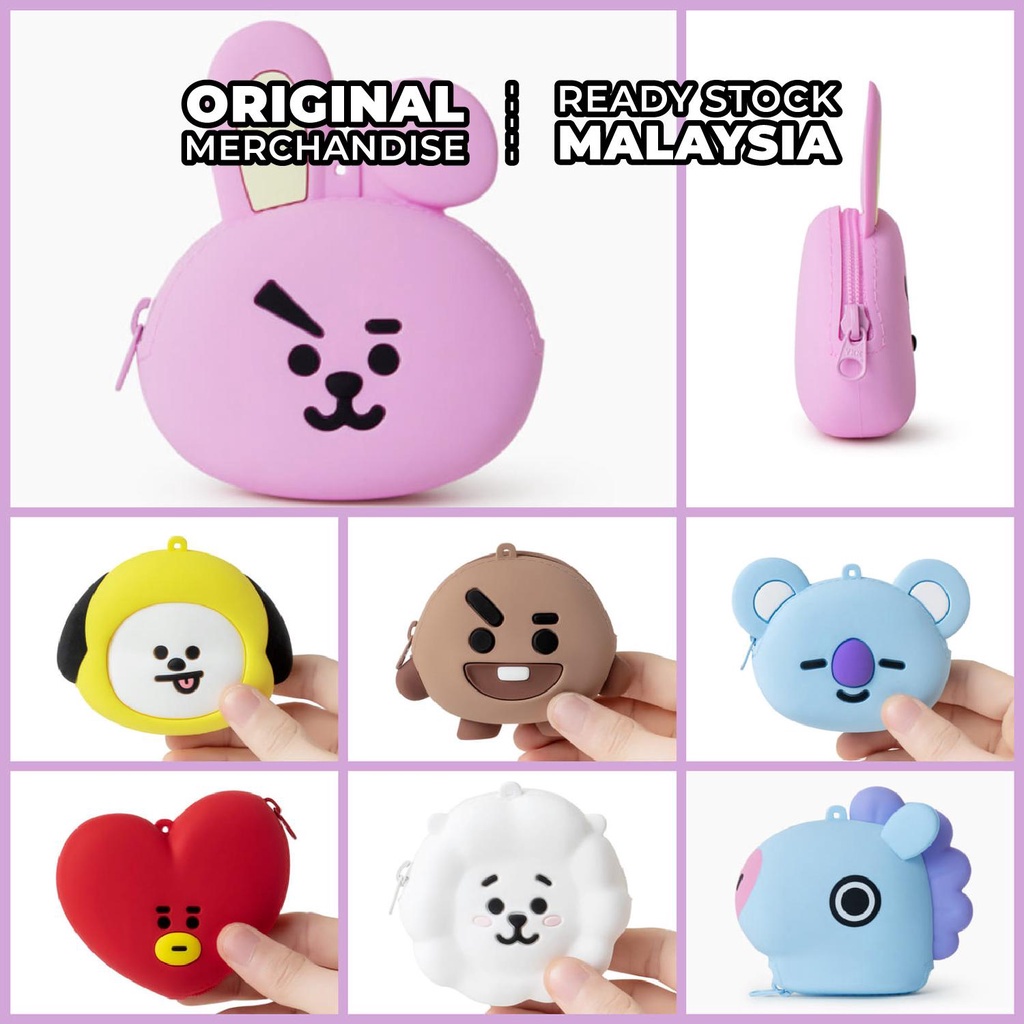 [OFFICIAL] BT21 Silicone Mini Pouch BTS BT21 TinyTAN BangTan Kpop Merch | Shopee Malaysia