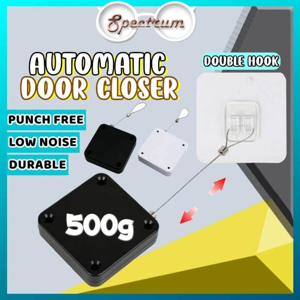 Automatic Door Closer Bracket Punch-Free Drawstring Multifunctional ...