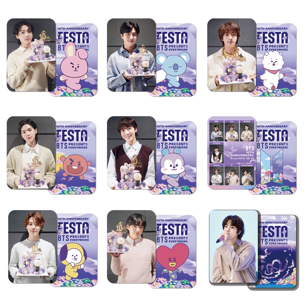 55pcs/box BT-S 10th ANNIVERSARY Photocards 2023 FESTA Series Lomo Cards ...