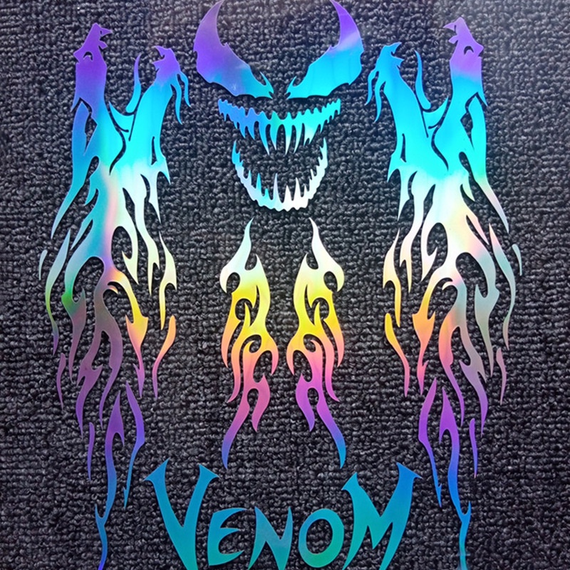 Motorcycle Personalized Stickers Reflective Waterproof Sticker Venom ...