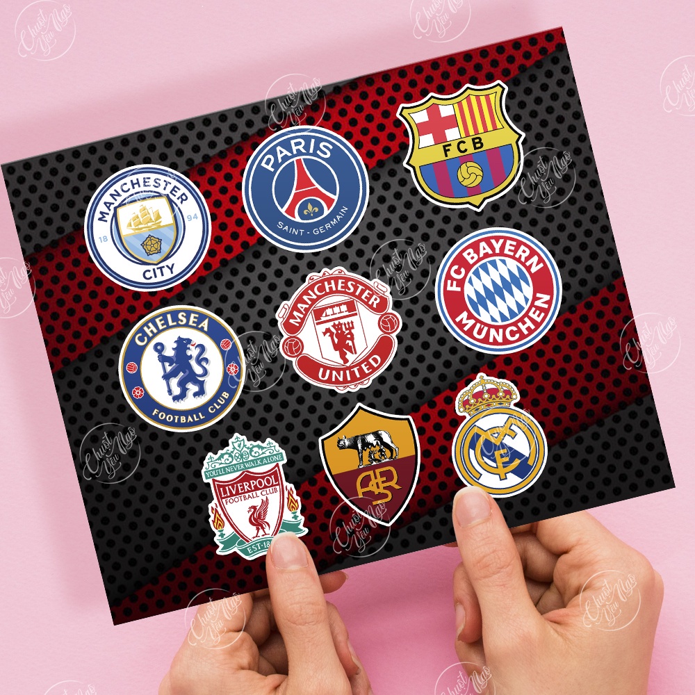 Combo of 9 logo decals car stickers football club stickers chelsea ...
