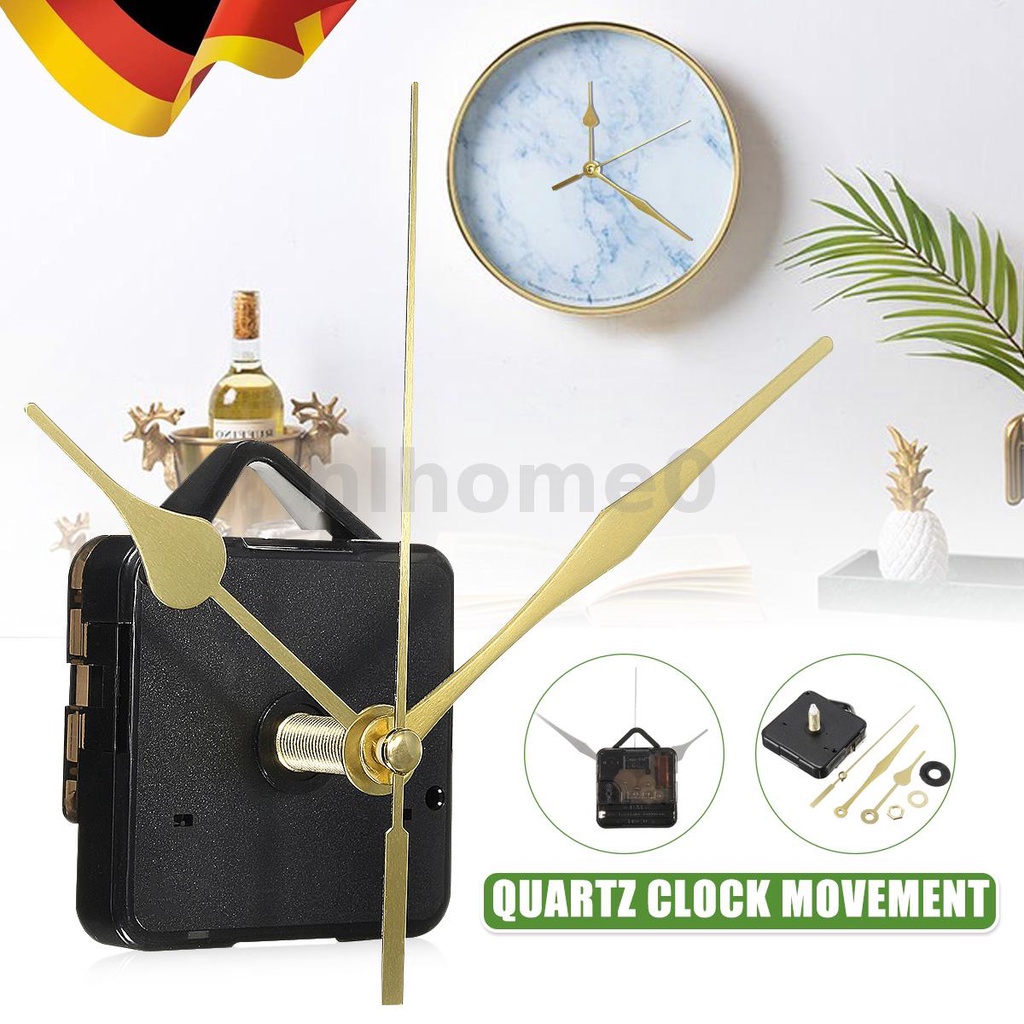 Quartz Clock Movement Mechanism Gold Hands DIY Repair Parts Tool Kit ...
