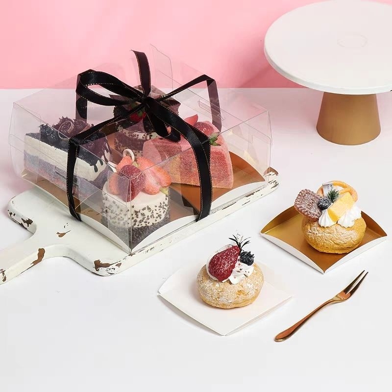 INS Dessert Box Cake box FREE Gold Base Slice Cake High Tea set ...