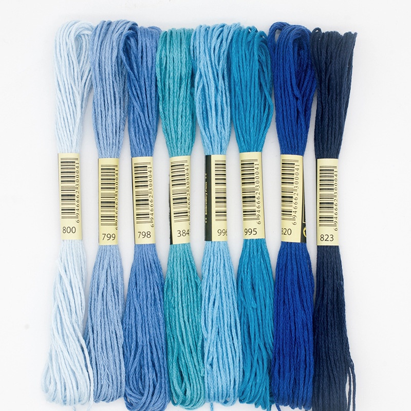 8pcs Embroidery Thread / Floss Mixed 8 Colour Set Handmade DIY Cross ...