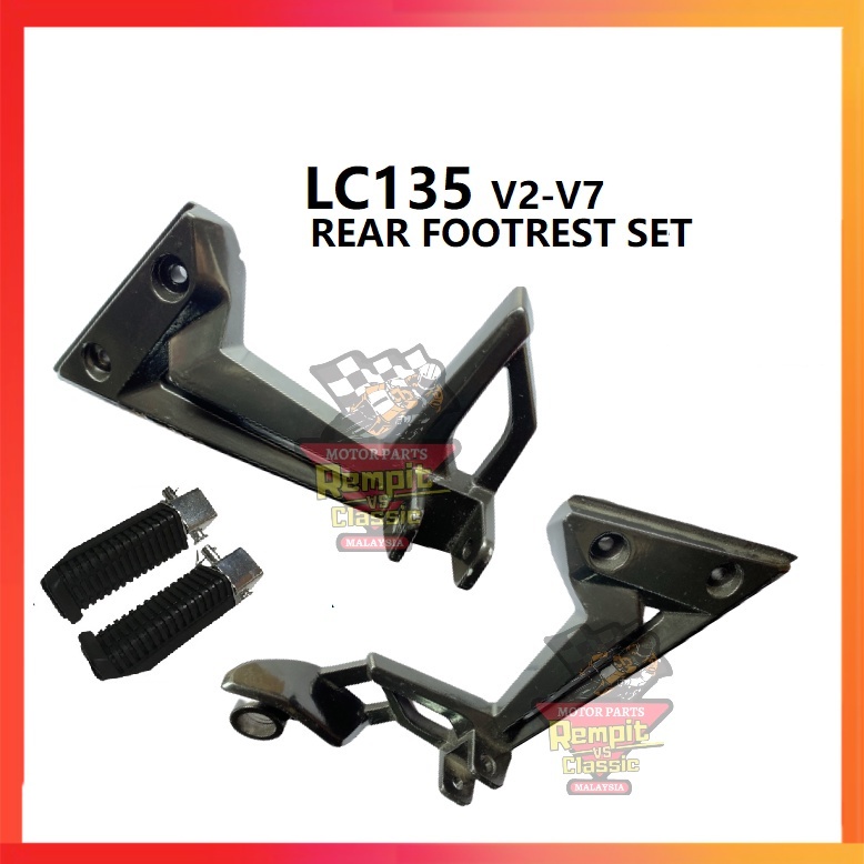 REMPIT LC135 V2-V7 REAR FOOTREST SET BRACKET Pijak Kaki Belakang SET ...