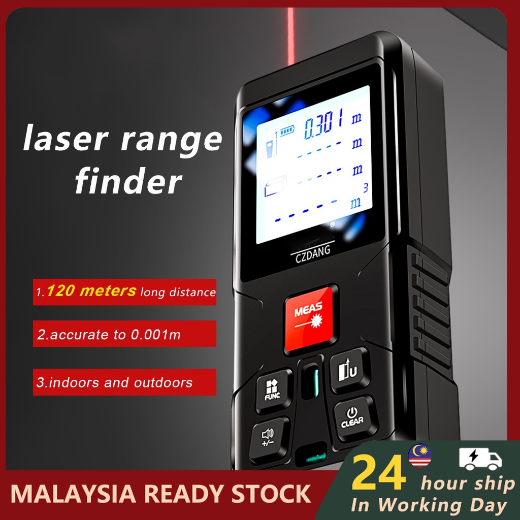 Hand Measuring Tools Range Finder Laser Rangefinder 120M Rechargeable ...