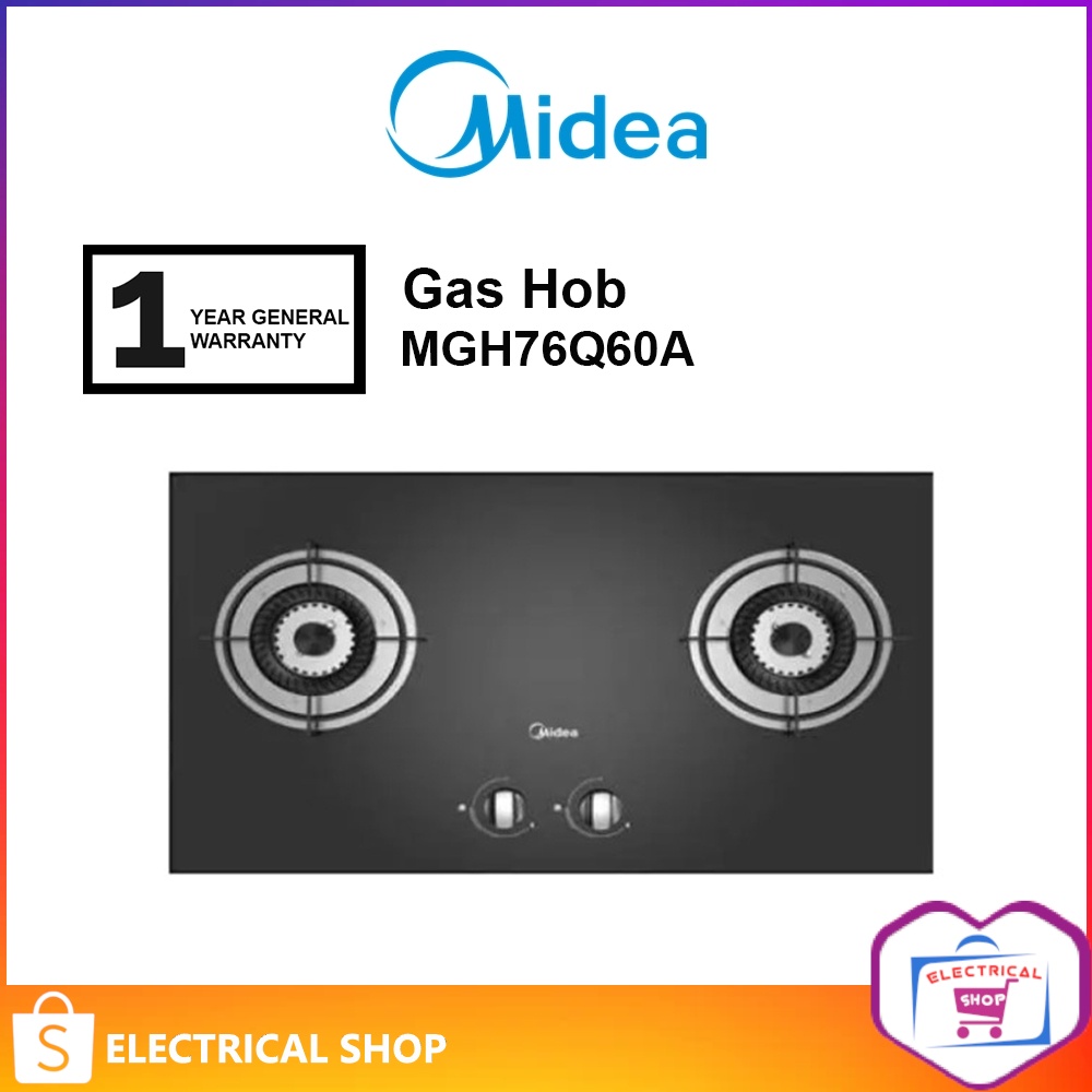 Midea 2 burners 2 x 5kw Built-In 76cm Gas Hob Built-In MGH76Q60A / MGH ...