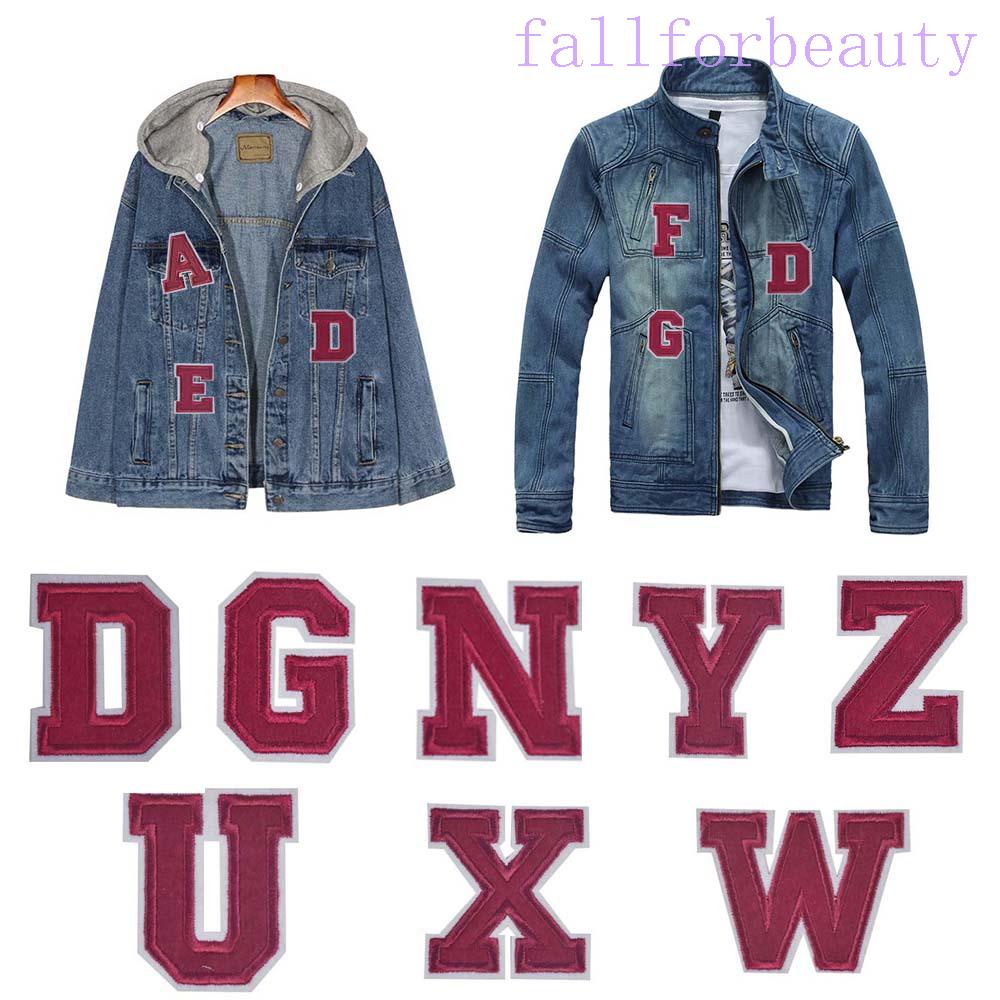 FALLFORBEAUTY 3D Letter Patches DIY Applique Patches Apparel English ...
