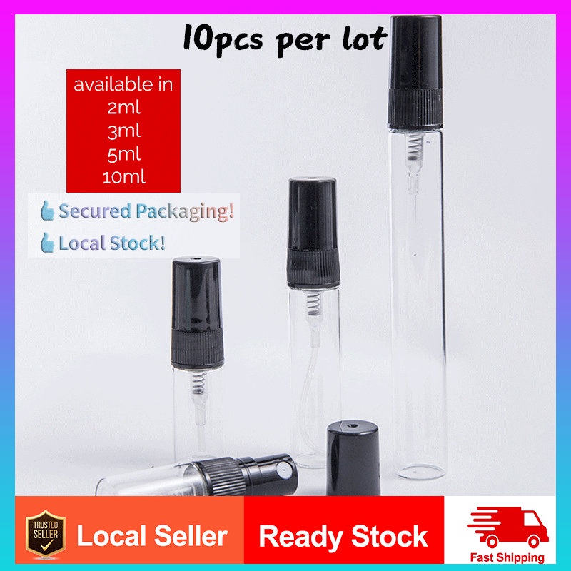 10PCS per lot 1ml 2ml 3ml 5ml 10ml Perfume Glass Bottle Decant Botol ...