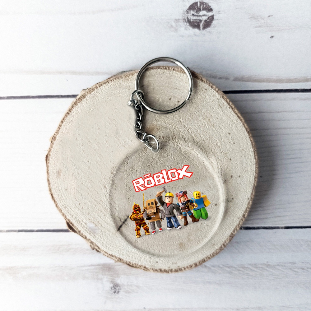 Roblox Cartoon Print Acrylic Keychain Cool Car Key Strap Bag Pendant ...