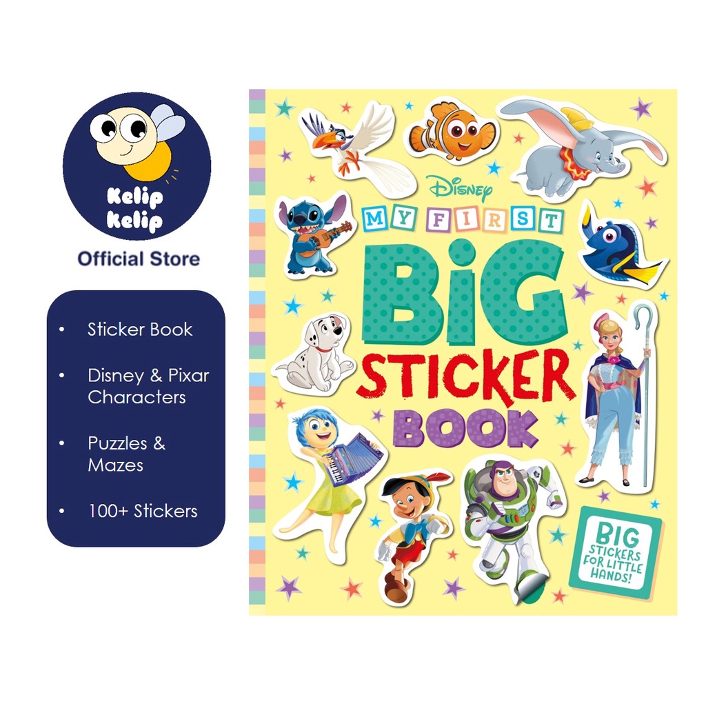 Disney My First Big Sticker Book For Kids To Solve Puzzles & Mazes With ...