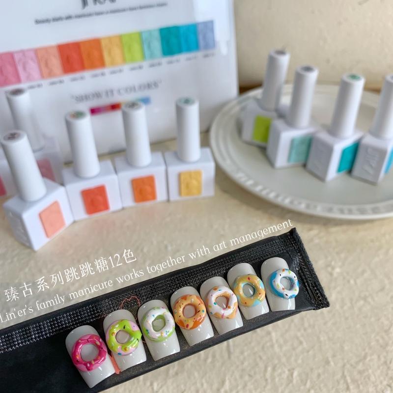 Lin'er Manicure Supplies 12 colors Zhengu Series Popping Candy Rainbow ...