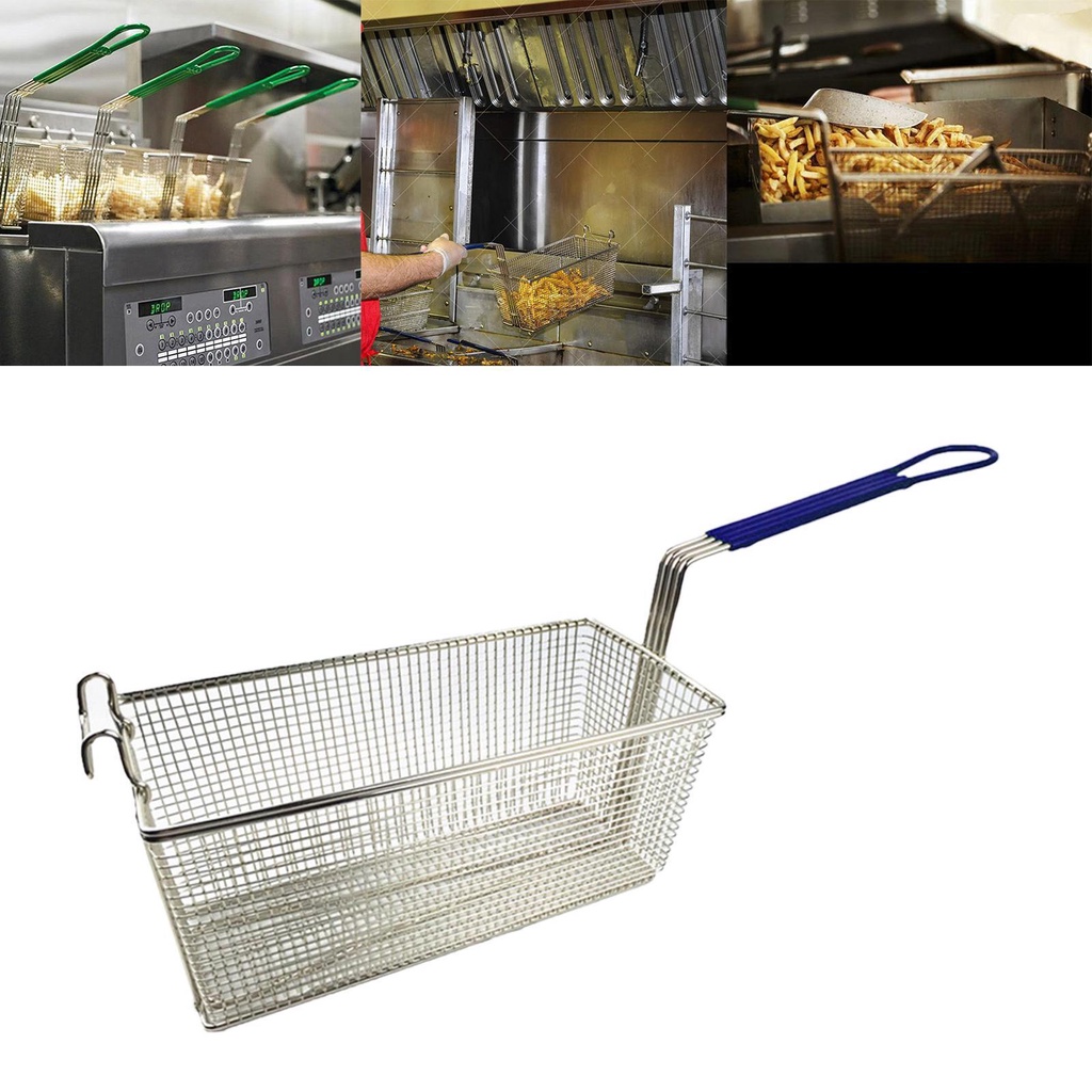 Stainless Steel Deep Fry Baskets Colander for Cooking Kitchen Barbecue ...