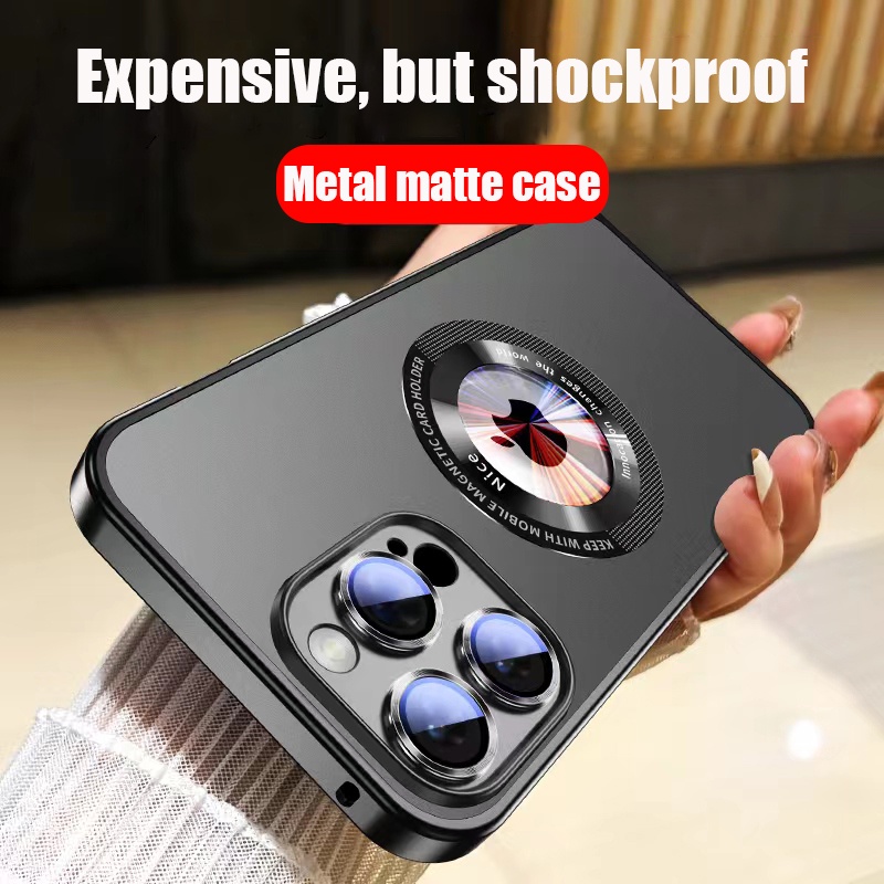 Casing premium luxury wireless charging elastic buckle metal matte ...