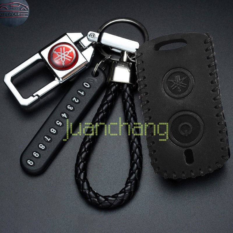 SC Yamaha NVX XMAX AEROX Remote Key Leather Case Cover Kunci Yamaha ...