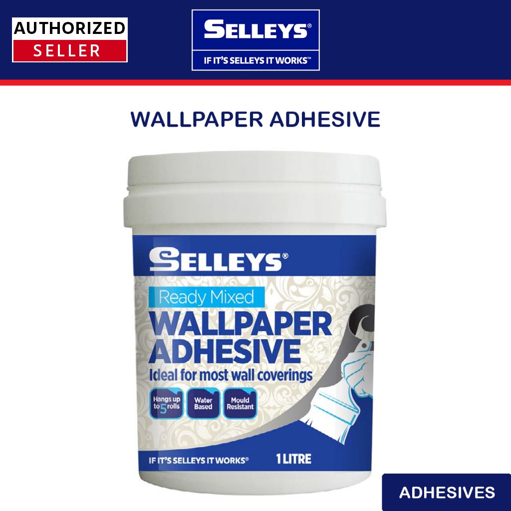 Selleys Wallpaper Adhesive Perekat Kertas Dinding 犀利牌壁纸胶水 (1L) | Shopee ...