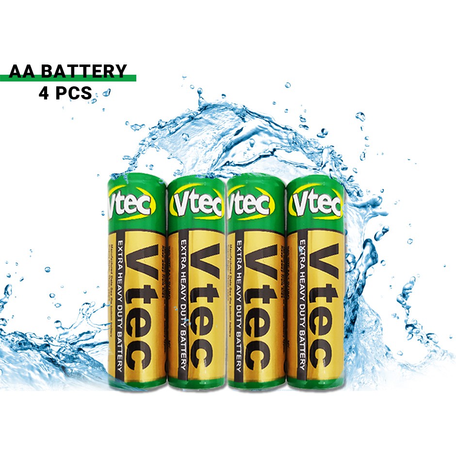 [🔥HOT SALES🔥] Vtec Extra Heavy Duty AA/AAA Battery (4 pcs) fast ...