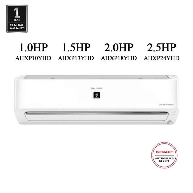 [Free Installation within Klang Valley] Sharp 1.0HP 1.5HP 2.0HP 2.5HP AIoT Plasmacluster J-Tech ...