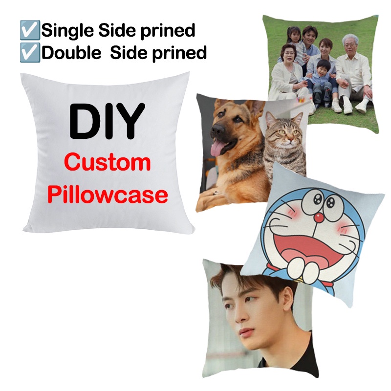 【Double-sided Printed 】DIY Photo Pillow Case Sarung bantal Custom ...