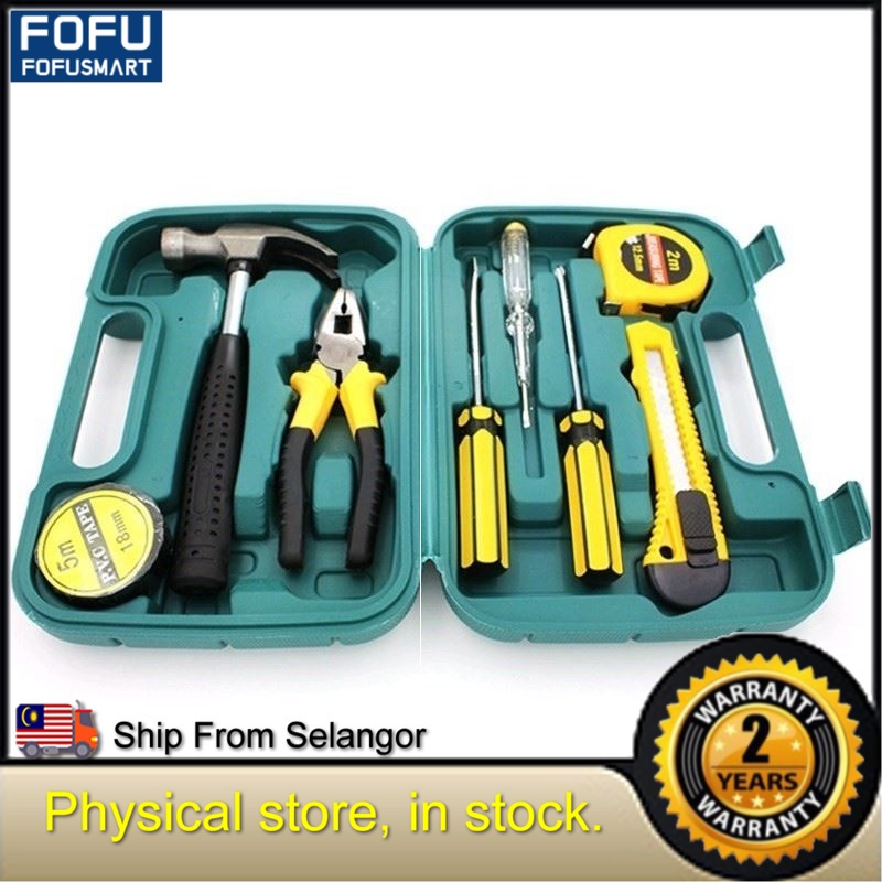 9-piece Tool Box Emergency Tool Box Kit Car Repair Combination Kit Home ...