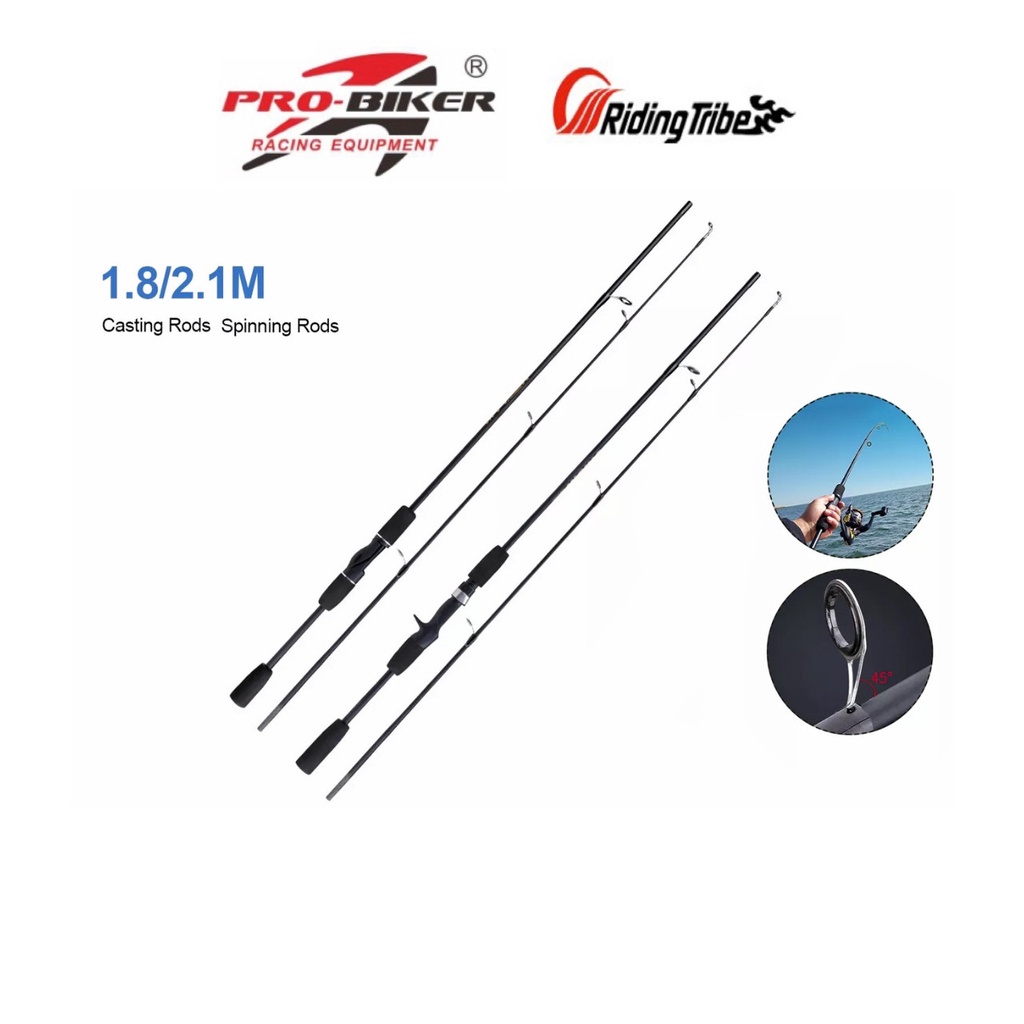 Probiker Portable Fishing Rod 1.8/2.1m Carbon Fiber Lightweight ...