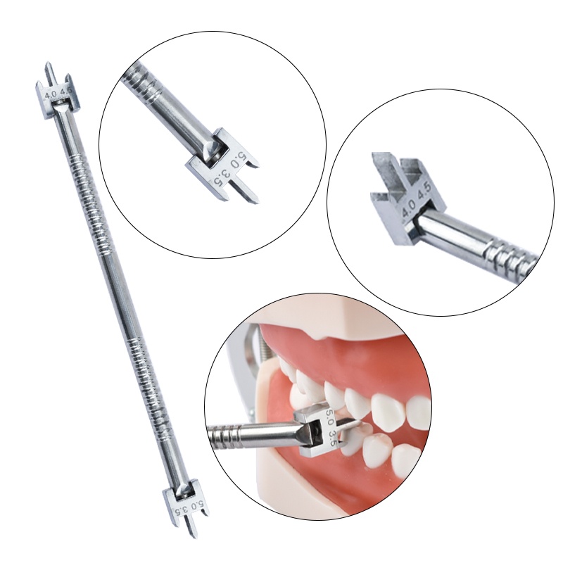 Dental Bracket Gauge Locator Stainless Steel Double Scale Orthodontic ...