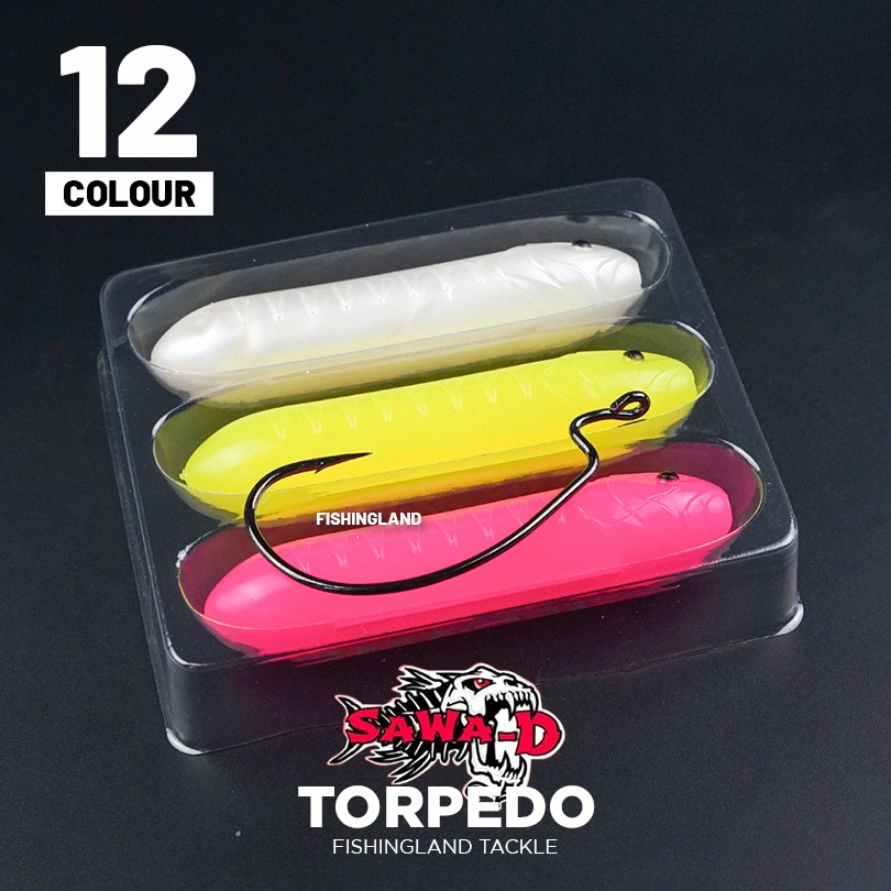 Sawa-D Torpedo Soft Bait | 10cm 24g | Free Hook Haruan Toman Pencil ...