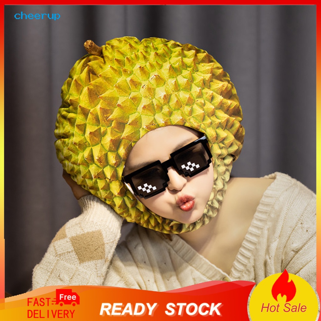 cheerp Fruit Headgear Simulation Durian Hat Cute Funny Cross-dressing ...