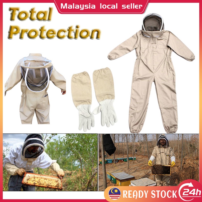 Beekeeping Suit Safty Veil Hat Full Body Beekeeping Clothing ...