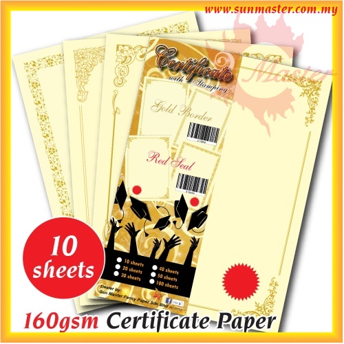 A4 Hot Stamping Certificate Paper | Certificate Card A4 160gsm | Kertas ...