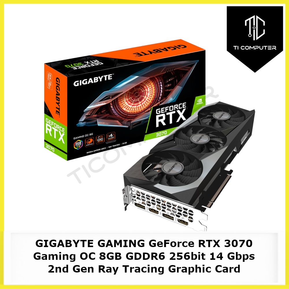 GIGABYTE GAMING GeForce RTX 3070 Gaming OC 8GB GDDR6 256bit 14 Gbps 2nd ...