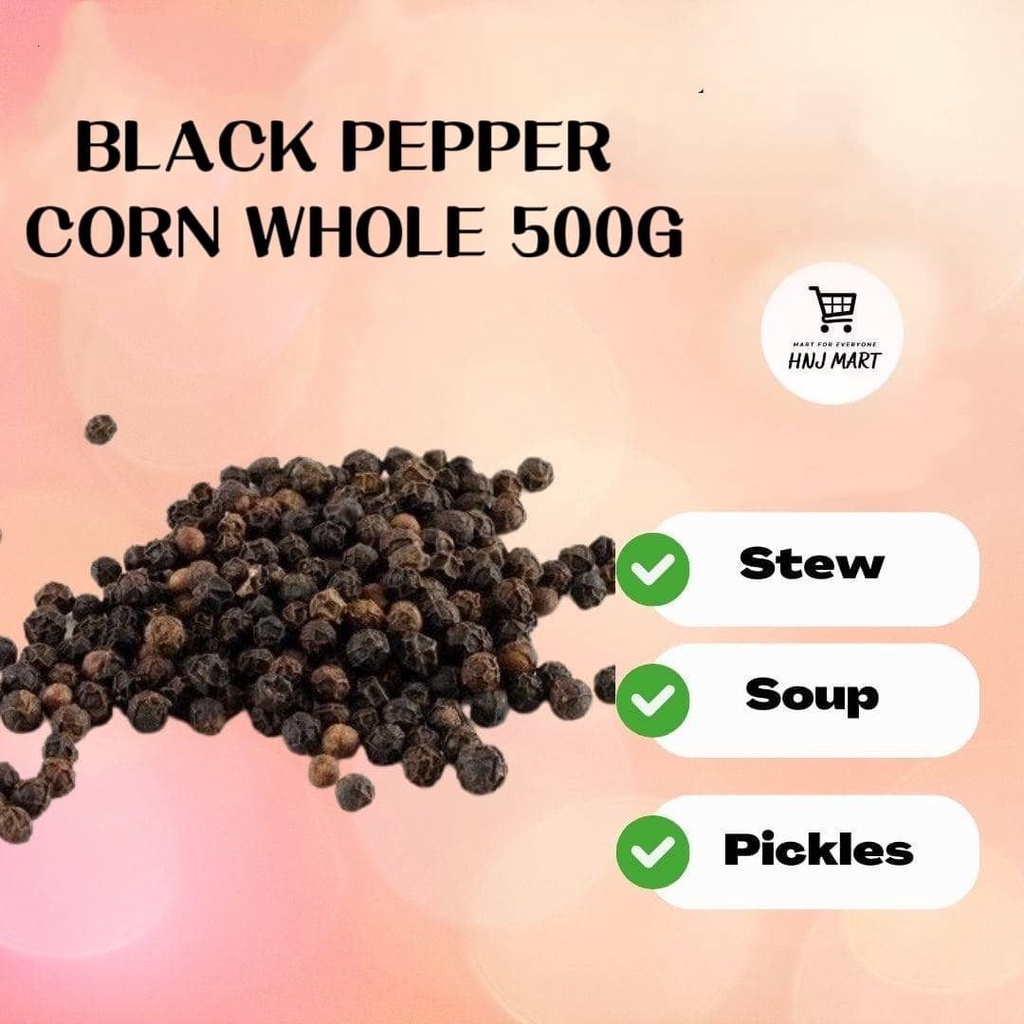 BLACK PEPPER CORN WHOLE 500G / BIJI LADA HITAM | Shopee Malaysia