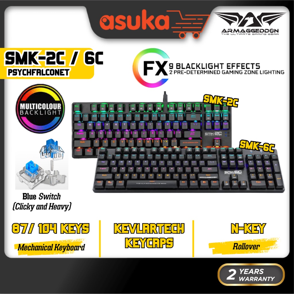 Armaggeddon SMK-2C / SMK-6C Psychfalconet Blue Switch Mechanical ...
