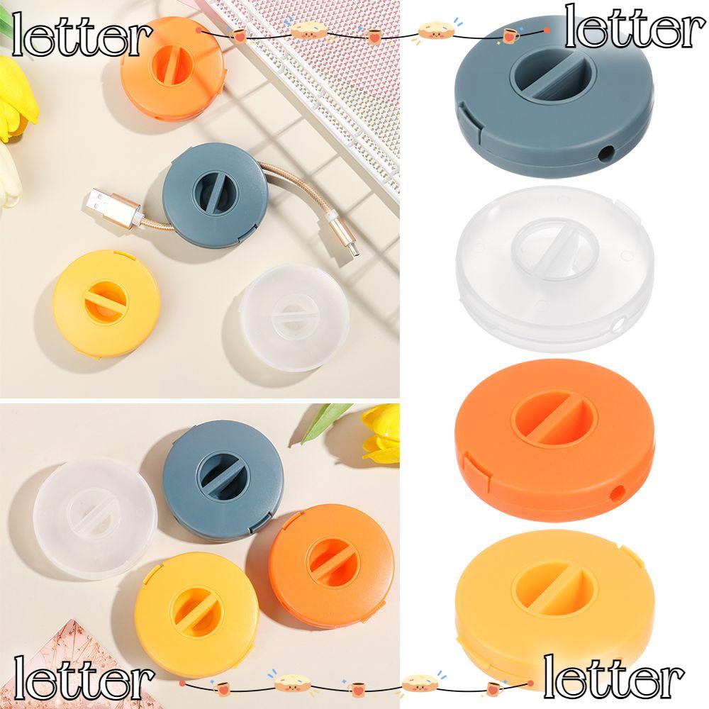 LETTER Portable Cable Organizer Rotating Cord Storage Case Cable Winder ...