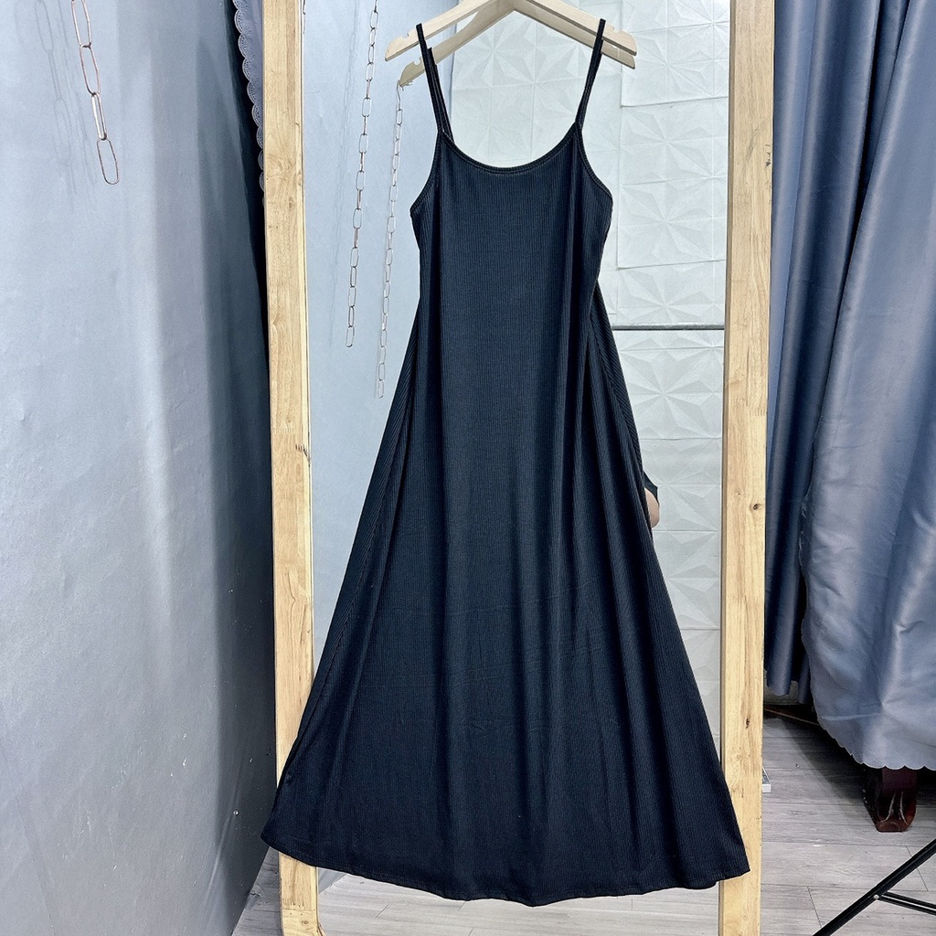 Maxi Dress Designed with Big Size 2-Strap Skirt for Women, Slim Flared ...