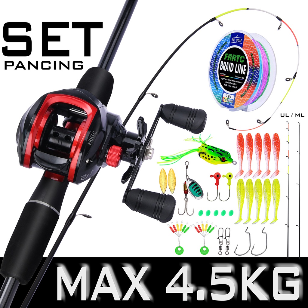 (Local Malaysia)FRRTC Ultra Light Fishing Rod and Reel Set Mancing ...