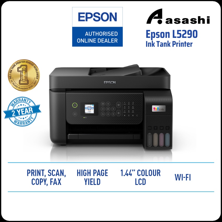 Epson L5290 Wi-Fi All-in-One Ink Tank Printer with ADF (Wi-Fi Direct ...